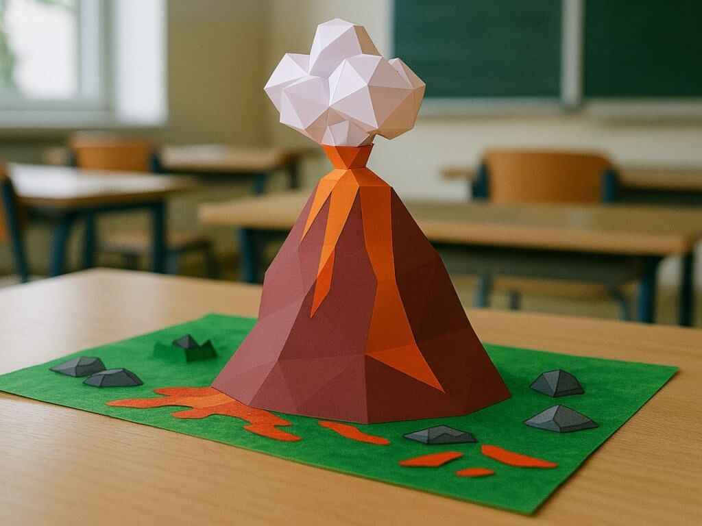Fabriquer un volcan en papier : une activité ludique et éducative pour ...